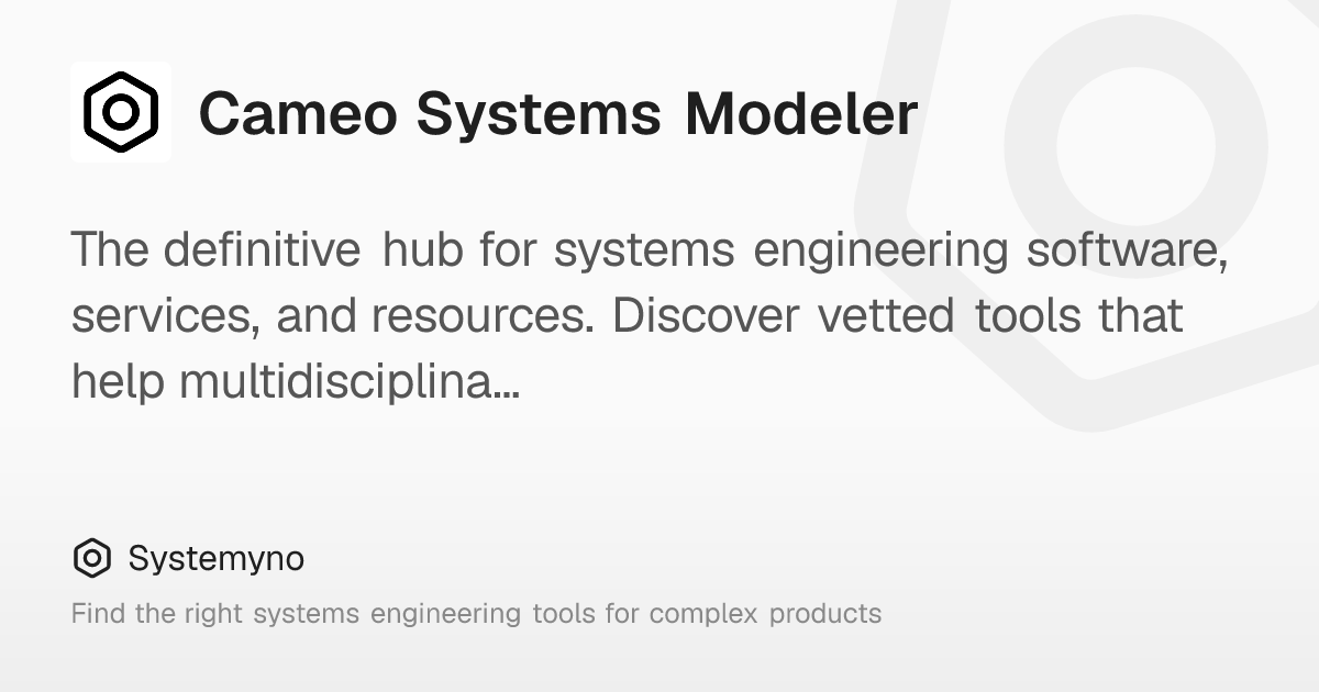 Cameo Systems Modeler: Model complex systems with a collaborative MBSE ...