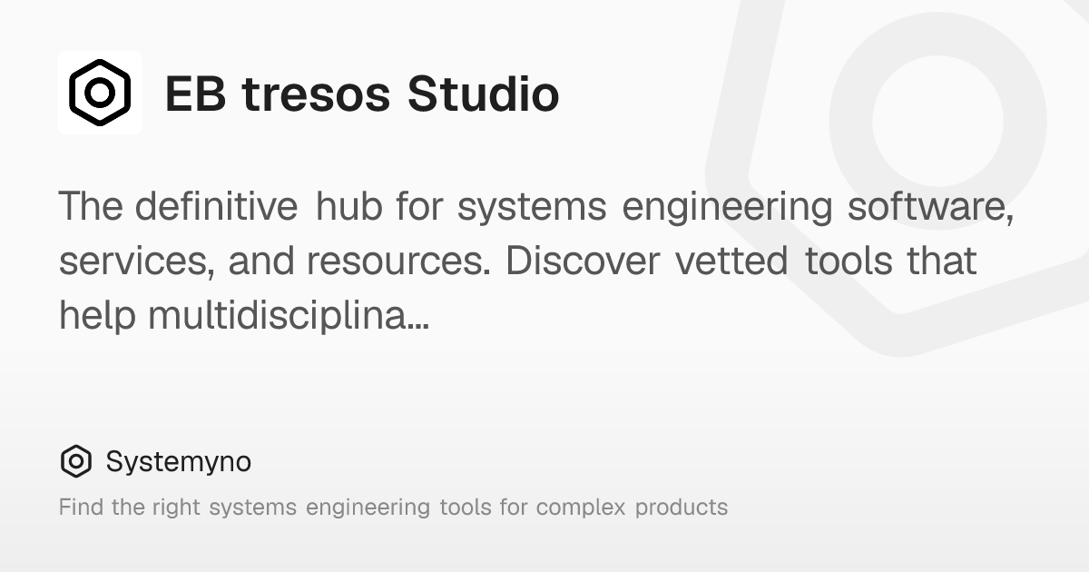 EB tresos Studio: Classic AUTOSAR software for ECU development – Systemyno