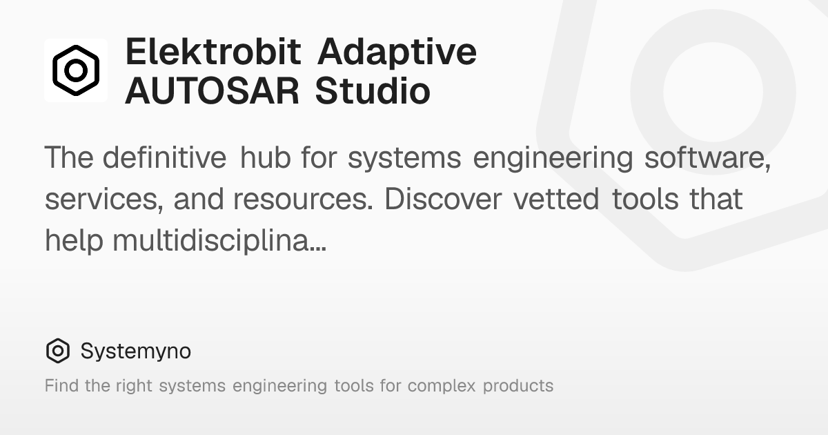 Elektrobit Adaptive AUTOSAR Studio: Develop automated driving functions ...