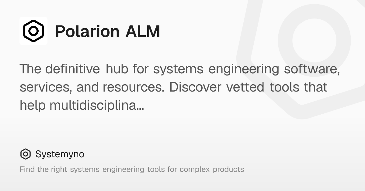 Polarion ALM: Unified platform for complex software development ...